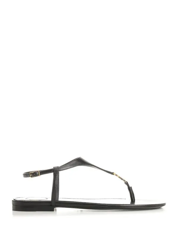 Saint Laurent Cassandre Leather Sandals