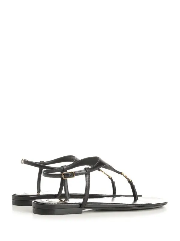 Saint Laurent Cassandre Leather Sandals