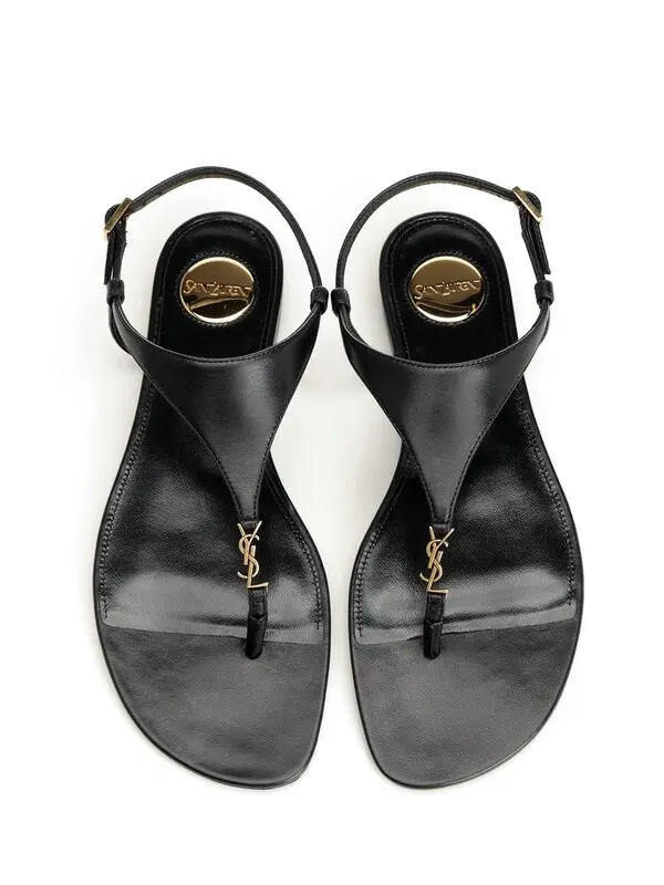 Saint Laurent Cassandre Leather Sandals