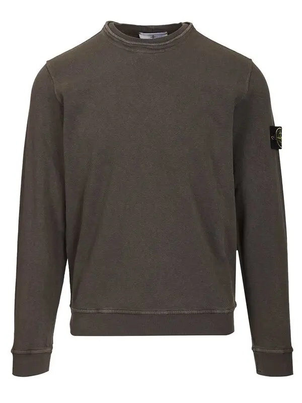 Stone Island Sweatshirt In Malfilé Cotton