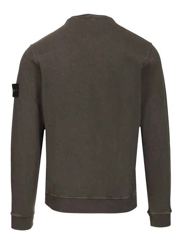Stone Island Sweatshirt In Malfilé Cotton