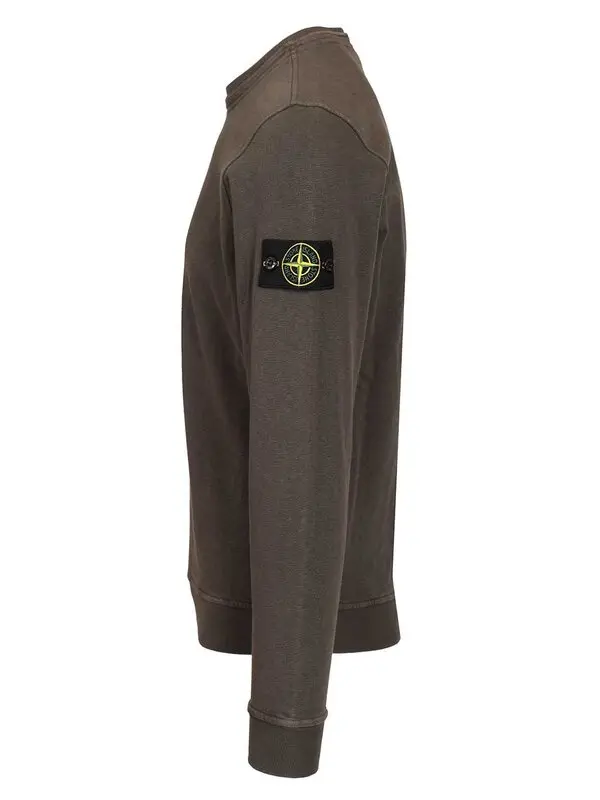 Stone Island Sweatshirt In Malfilé Cotton