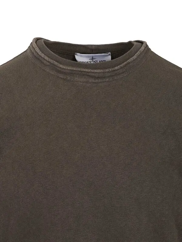 Stone Island Sweatshirt In Malfilé Cotton