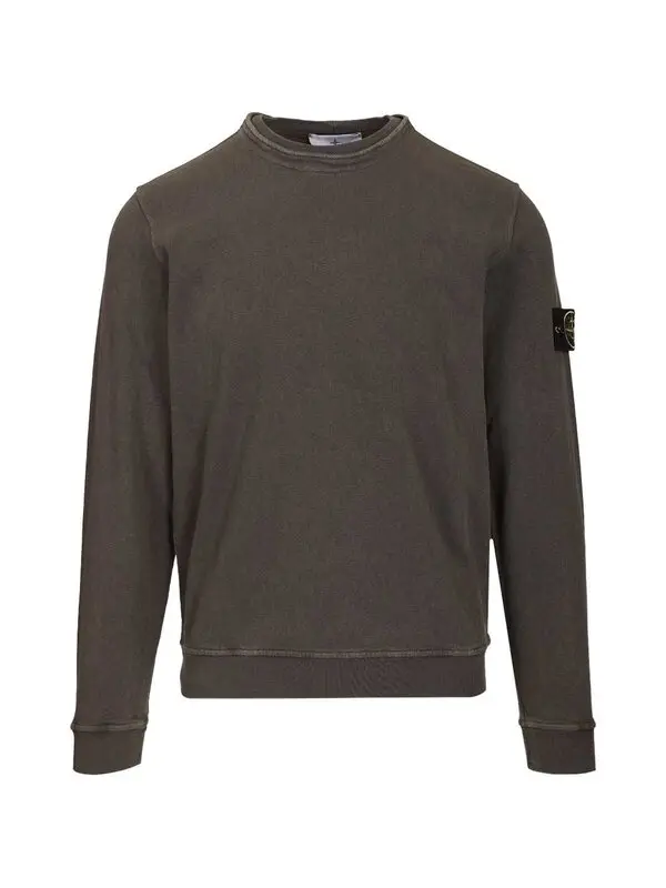Stone Island Sweatshirt In Malfilé Cotton