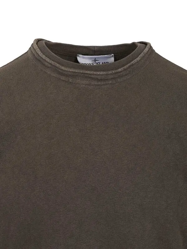 Stone Island Sweatshirt In Malfilé Cotton