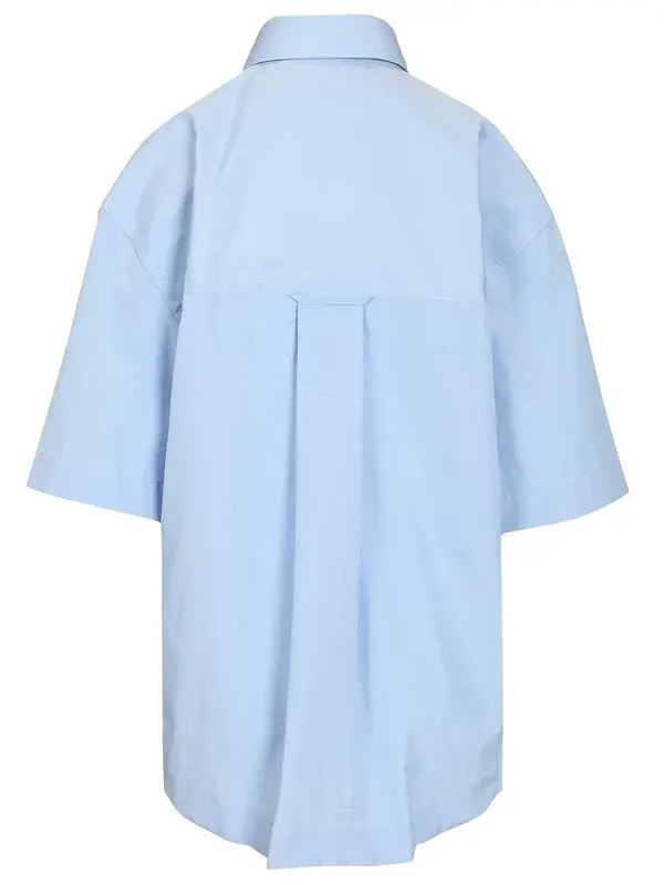 AMI Paris Short-sleeved Poplin Shirt
