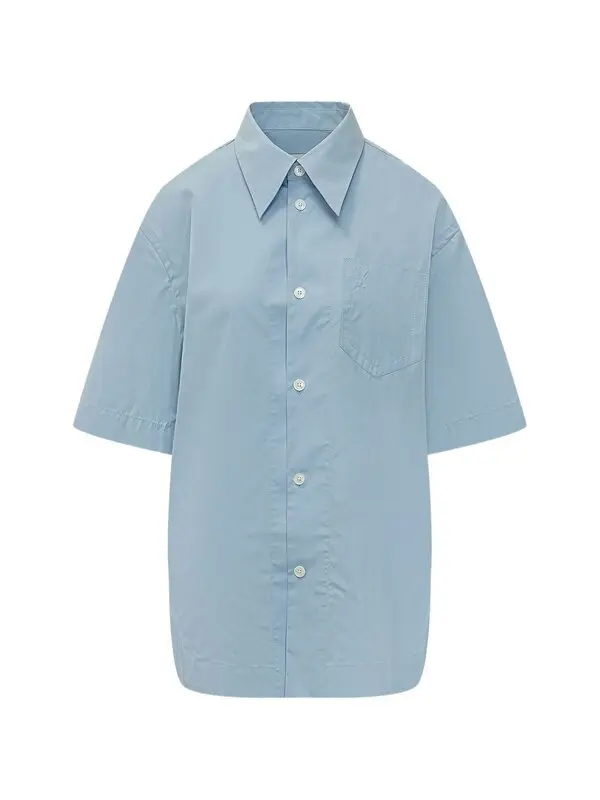 AMI Paris Short-sleeved Poplin Shirt