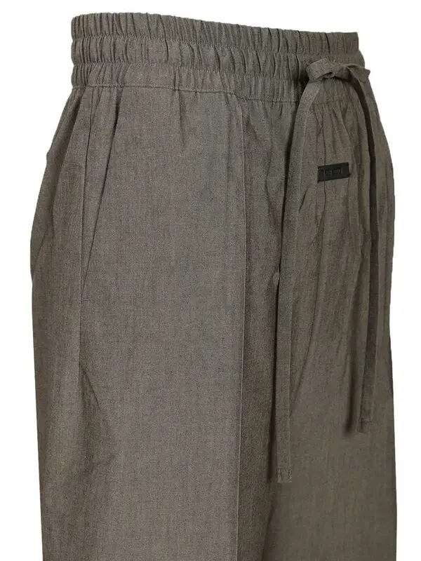 Fear Of God Wide Leg Pleated Trousers In Cotton And Wool Blend