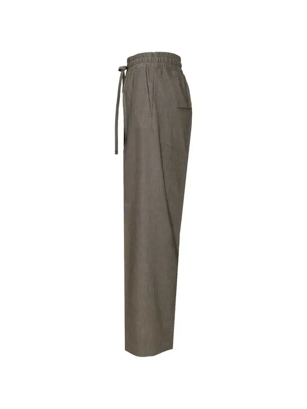 Fear Of God Wide Leg Pleated Trousers In Cotton And Wool Blend