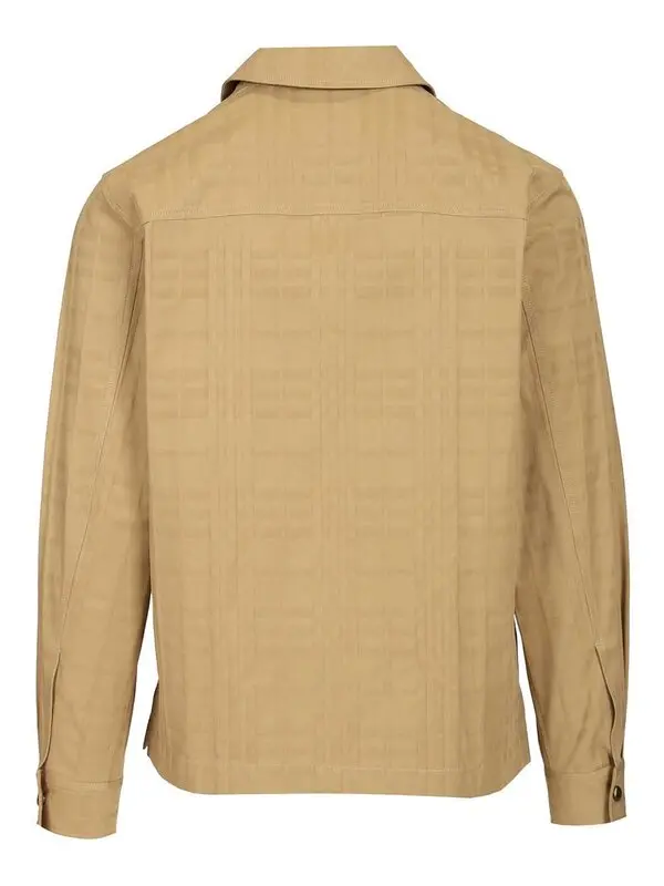 Burberry Check Cotton Zip-up Shirt