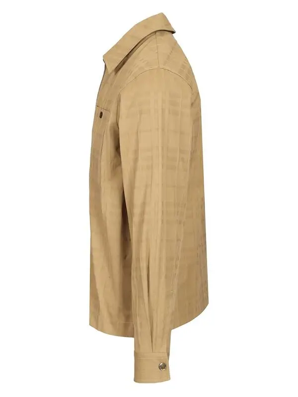 Burberry Check Cotton Zip-up Shirt