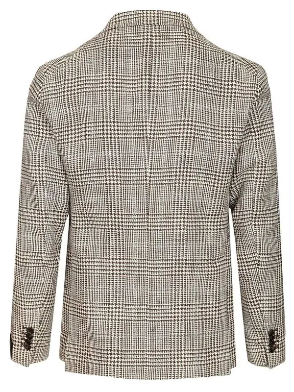 Tagliatore Monte Carlo Prince Of Wales Blazer - Brown