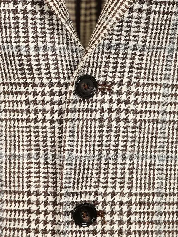 Tagliatore Monte Carlo Prince Of Wales Blazer - Brown