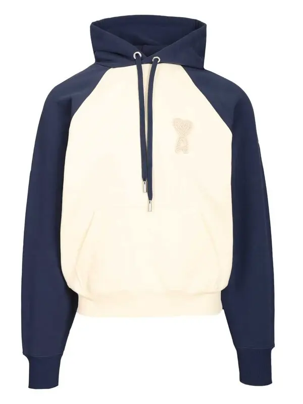 AMI Paris De Coeur Hoodie - White