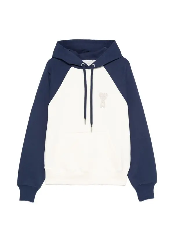 AMI Paris De Coeur Hoodie - White