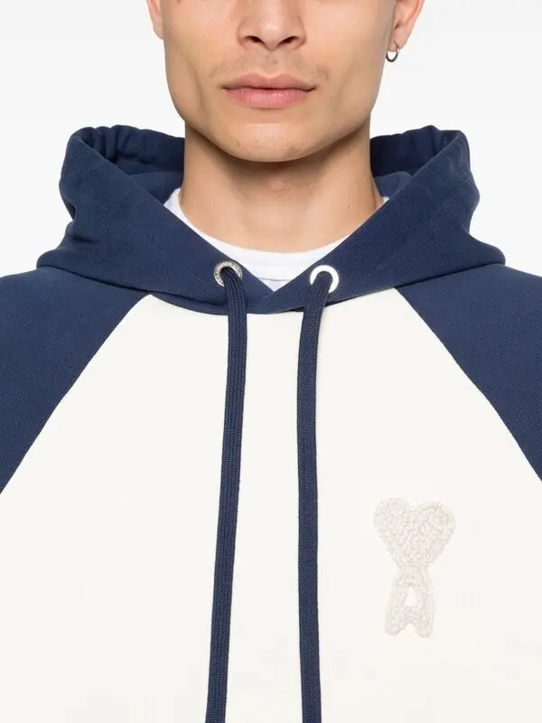 AMI Paris De Coeur Hoodie - White