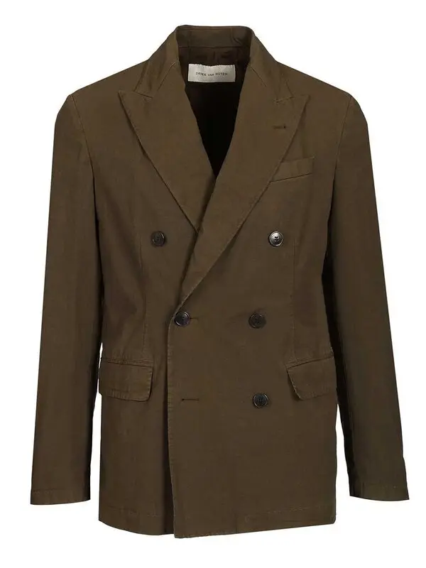 Dries Van Noten Double-breasted Cotton Blazer