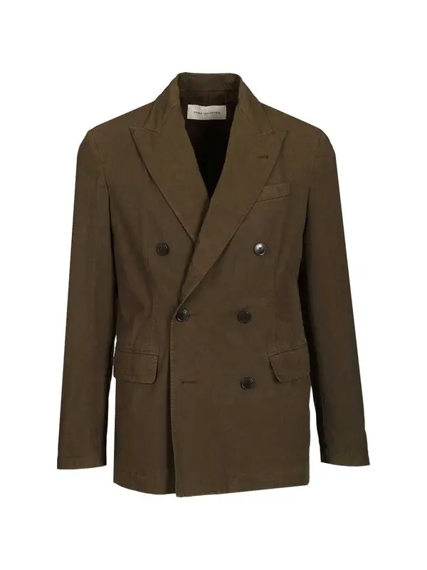 Dries Van Noten Double-breasted Cotton Blazer