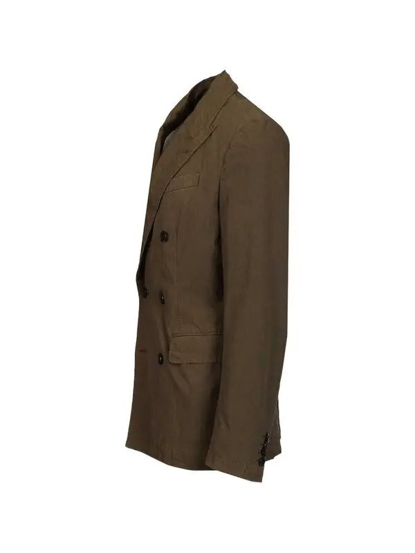 Dries Van Noten Double-breasted Cotton Blazer