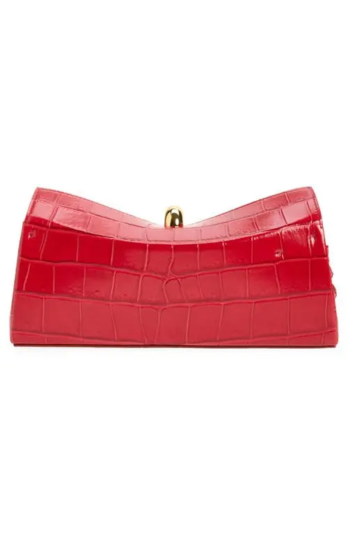 Jacquemus The Valérie Croc Embossed Leather Clutch