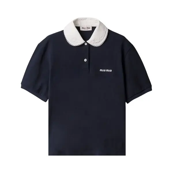 Miu Miu Piquet Polo 'bleu