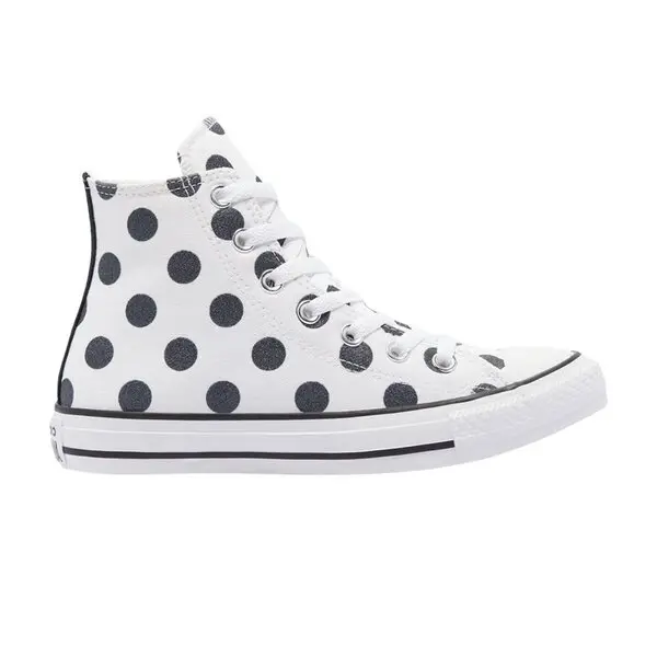 CONVERSE Chuck Taylor All Star High Top Sneakers With Glitter Shine Polka Dot Print