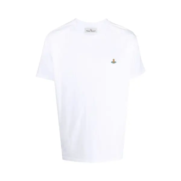 VIVIENNE WESTWOOD Orb Embroidered T-shirt - White