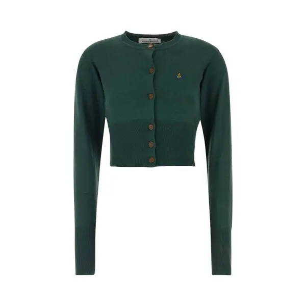 VIVIENNE WESTWOOD Bea Cropped Cardigan 'woodland - Brown