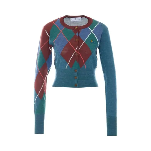 VIVIENNE WESTWOOD Argyle Cropped Cardigan