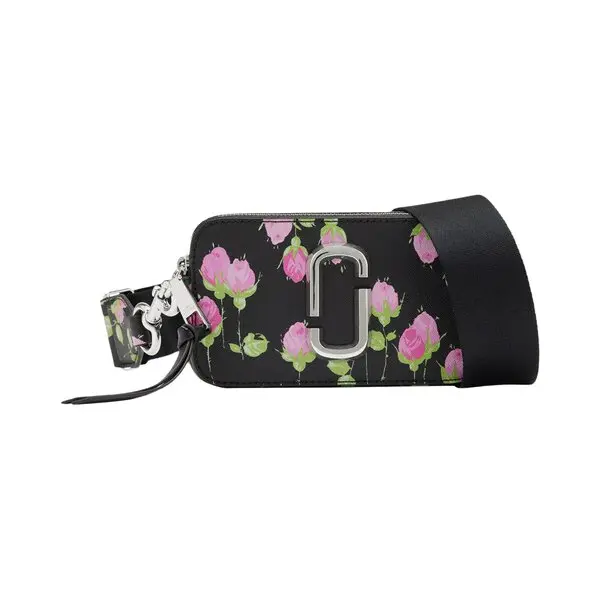 Marc Jacobs The Vintage Floral Snapshot Bag /multicolor - Black