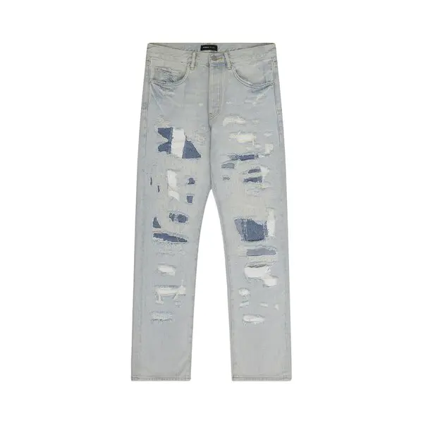 PURPLE BRAND Soma Light Indigo Distressed Jeans