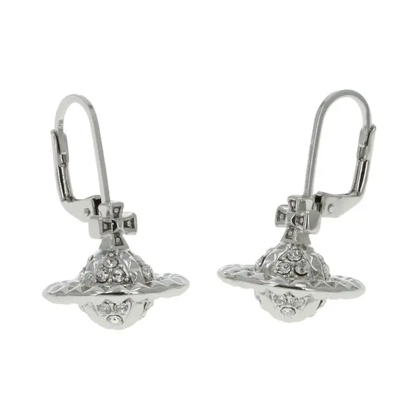 VIVIENNE WESTWOOD Mayfair Small Orb Earrings 'rhodium/crystal
