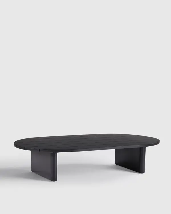 Quince Curved Powder-coated Aluminum Outdoor Coffee Table