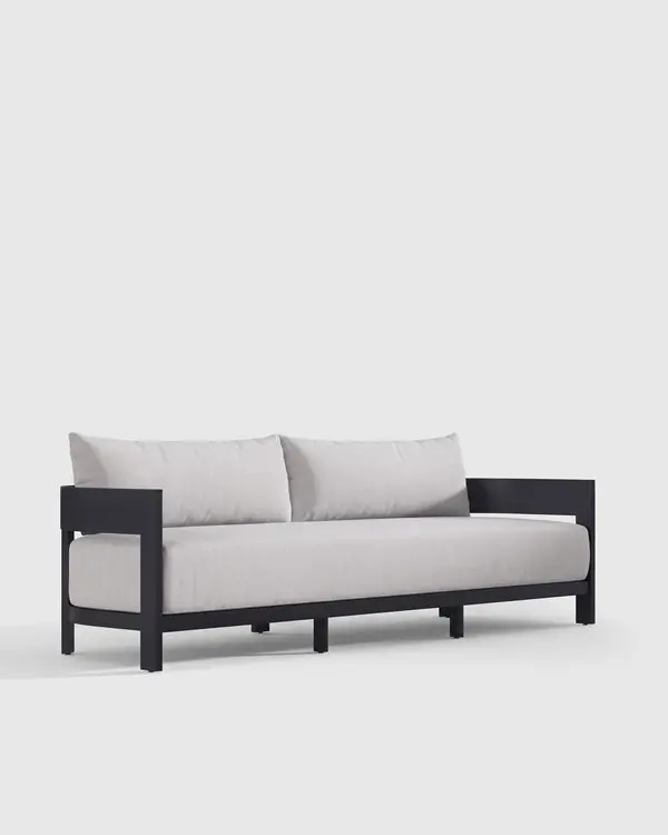 Quince Curved Powder-coated Aluminum Outdoor Sofa