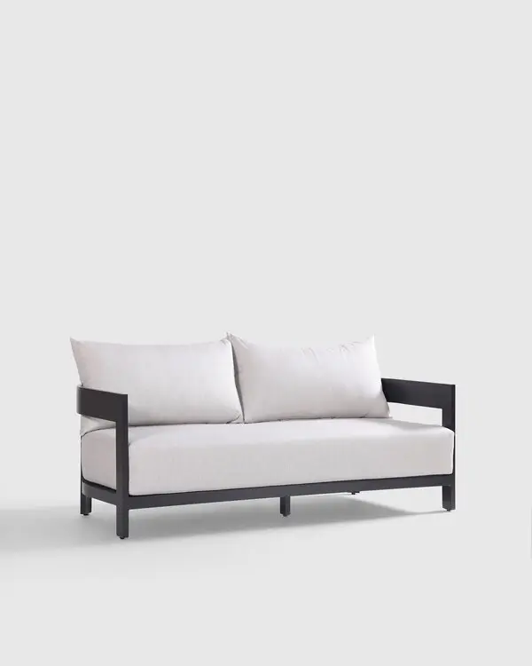 Quince Curved Powder-coated Aluminum Outdoor Sofa