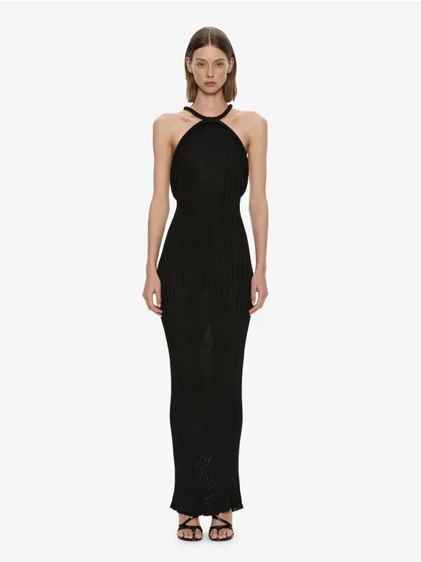 Christopher Esber Nyx Knit Halterneck Column Dress