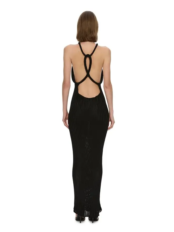Christopher Esber Nyx Knit Halterneck Column Dress