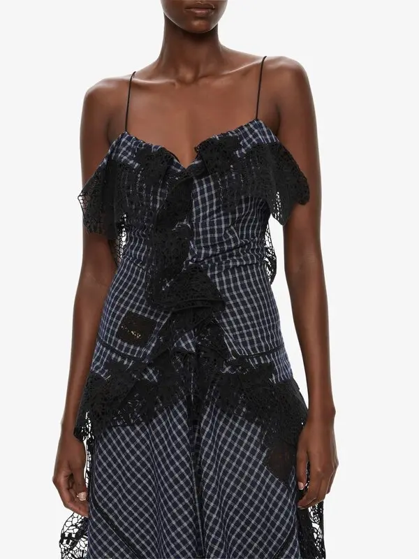 Christopher Esber Embroidered Handkerchief Envelope Cami Dress