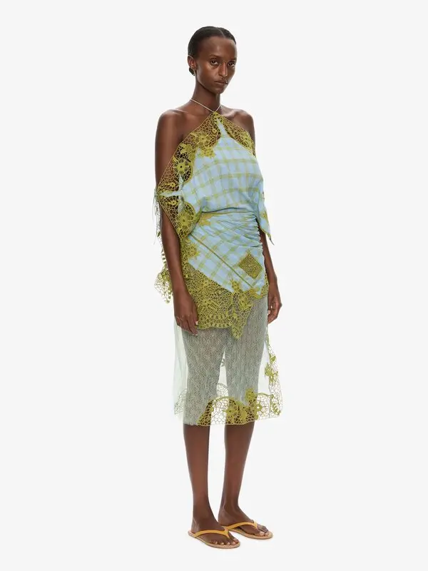 Christopher Esber Embroidered Handkerchief Envelope Dress