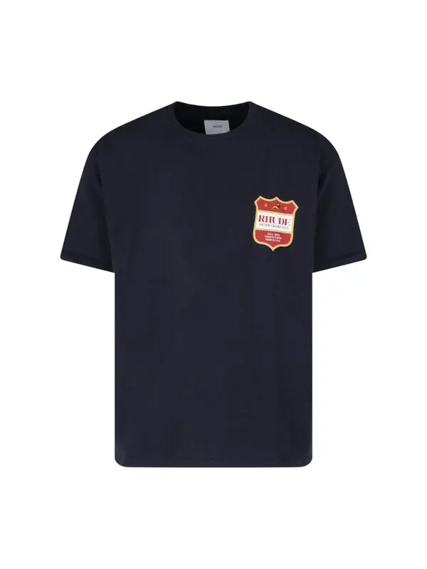 Rhude Graphic Patch Cotton T-shirt