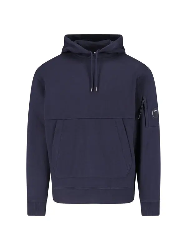 C.P. COMPANY C. P. Company Hooded Pullover Sweatshirt With Kangaroo Pocket - Blue