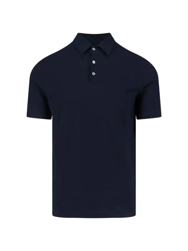 ZANONE Short Sleeve Polo Shirt - Blue