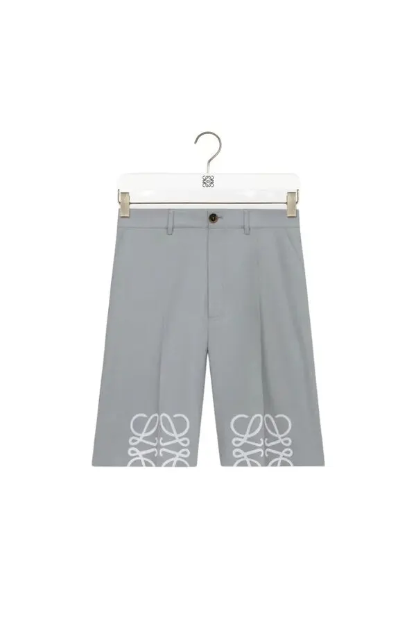 Loewe Anagram Denim Shorts - Lightgrey