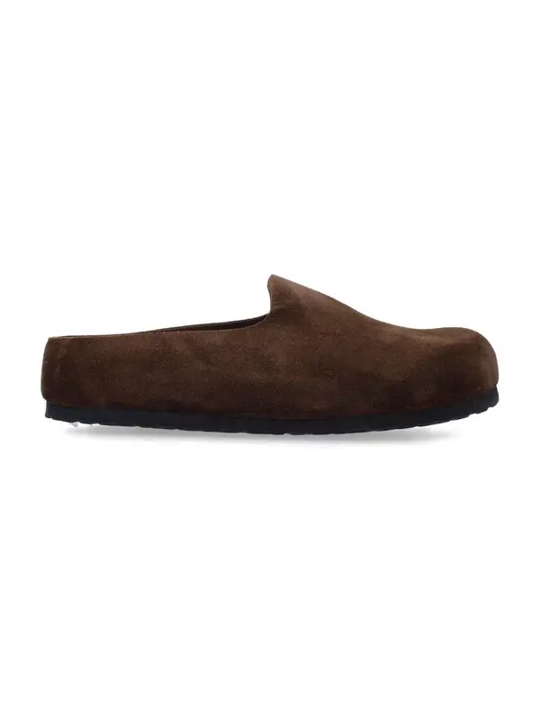 BIRKENSTOCK Suede Slip-on Clogs - Carafe
