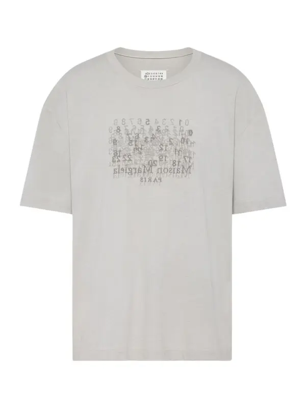 MAISON MARGIELA Graphic Cotton T-shirt - Grey