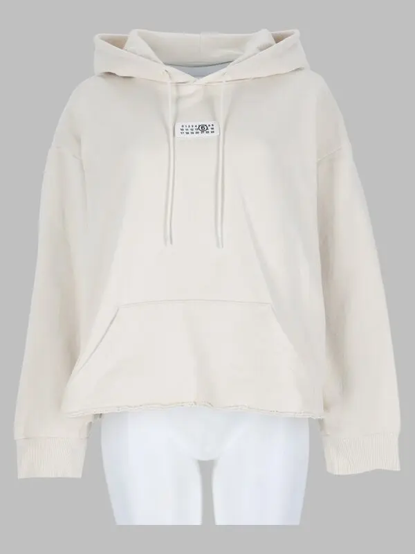 MAISON MARGIELA Oversized Hoodie Sweatshirt - Ivory