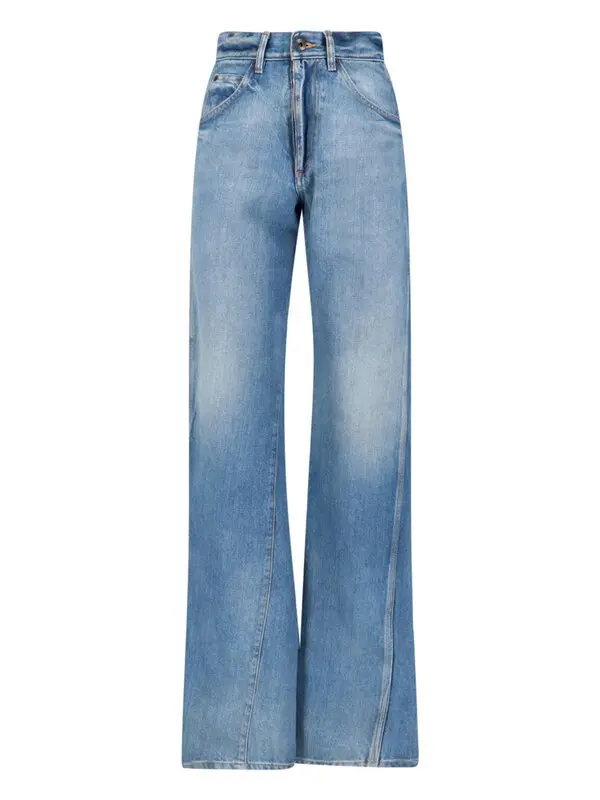 MAISON MARGIELA High-waist Wide-leg Jeans - Blue
