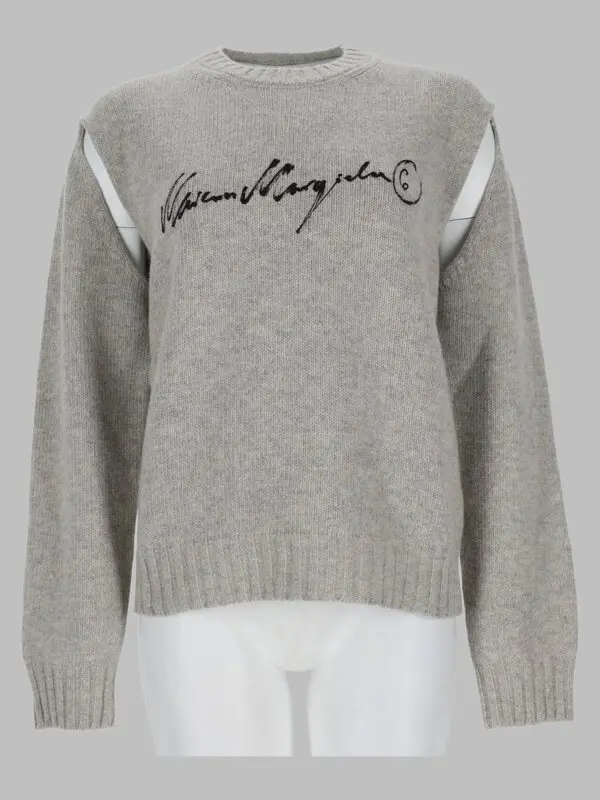 MAISON MARGIELA Knit Sweater With Cutout Shoulders