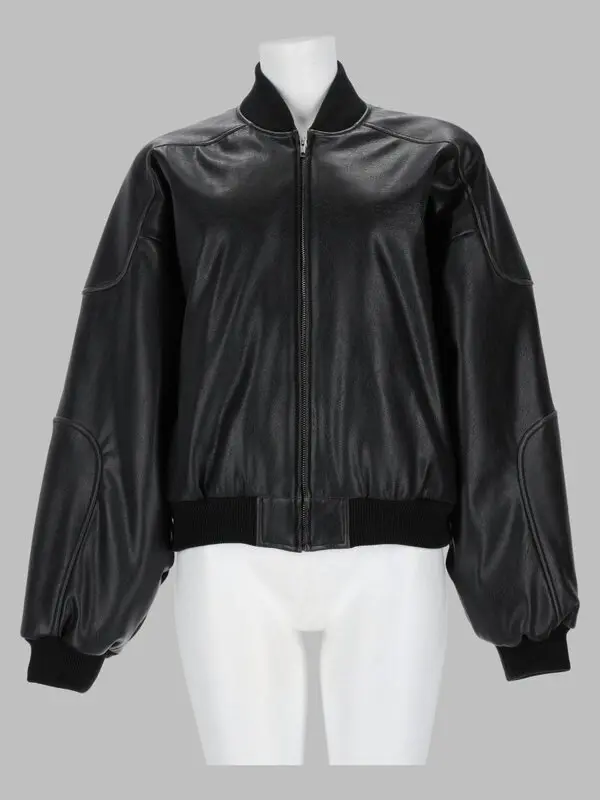 MAISON MARGIELA Faux Leather Bomber Jacket