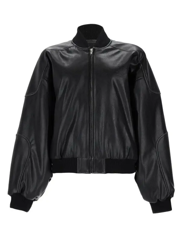 MAISON MARGIELA Faux Leather Bomber Jacket